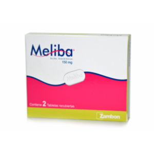 Meliba 150 Mg Caja X 2 Tabletas Recubiertas - Meliba