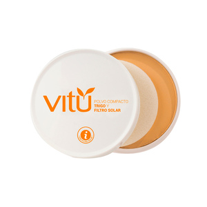 Polvo Compacto Vitu Con Trigo No 4 Castaña - Vitu
